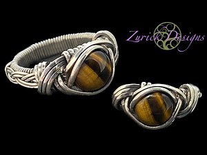 Wire Wrapped Cabochon Ring Tutorial With Fancy Braided Ring Band