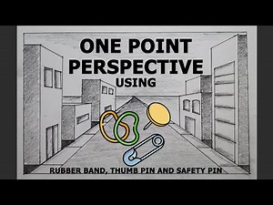 EASY TO DRAW | ONE POINT PERSPECTIVE | USING RUBBER BAND, THUMB PIN AND SAFETY PIN