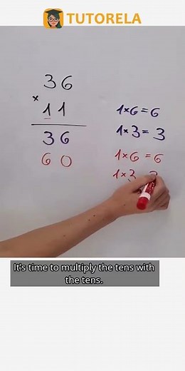 Master Long Multiplication: 36 x 11 Explained #Math #ArithmeticOperations #VerticalMultiplication