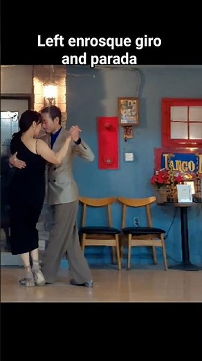 #엔로스께 히로 #비엔y라우 #탱고레슨 #giro enrosque izquierdo y parada #tango lesson