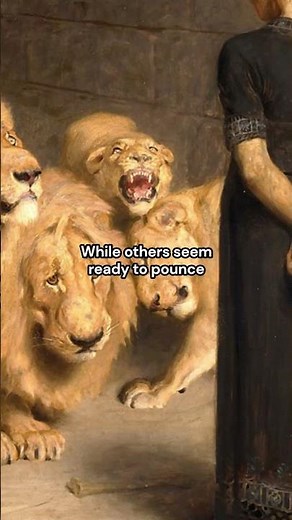 Daniel in the Lions' Den (1872) by Briton Rivière #art #painting