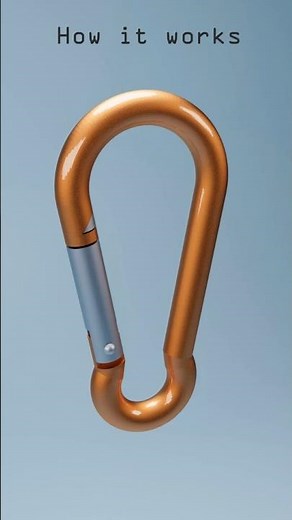 Carabiner – Where’s the Spring Hidden?? #howitworks #structure #3d
