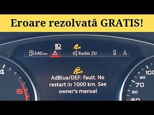 How to fix the AdBlue error on an Audi A4 B9