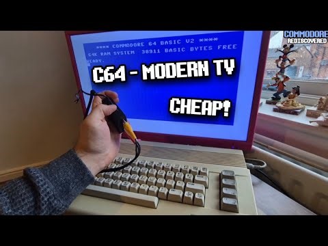 Connect Cheap! Commodore 64 - Modern Day TV #c64 #commodore64 #retrocomputer
