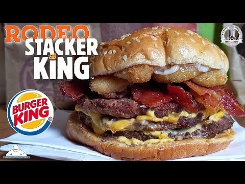 Burger King® Rodeo Stacker King Review! 🍔👑🤠 | TRIPLE Stacker