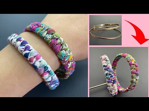 💖 Beautiful Statement Braided Fabric Bracelet | 1 Strand Plait Fabric Rope Bracelet | Bangle | Cuff