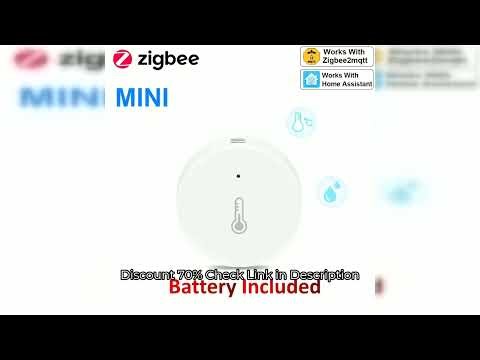 Haozee Zigbee 3.0 Temperature And Humidity Sensor Remote Monitor By Smart Life APP Battery Powered W