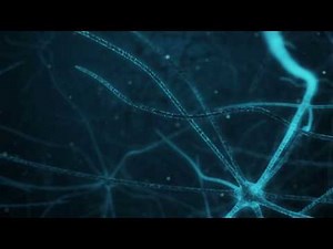 Animation of travelling through neurons in human brain