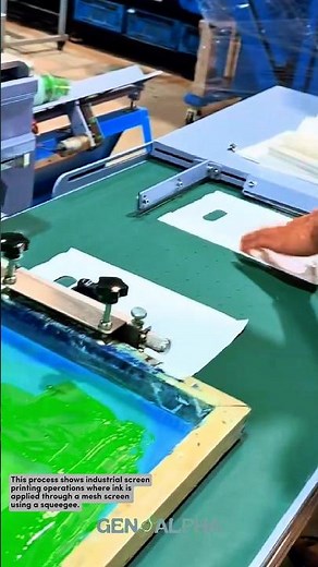 Industrial Screen Printing Process #manufacturing