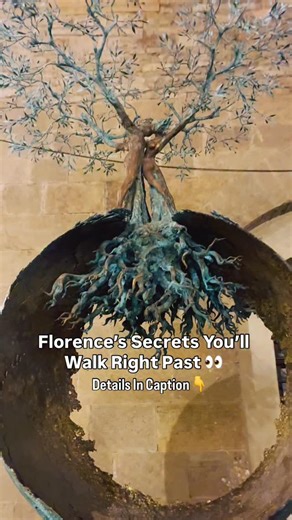 ❤️Florence’s Most Beautiful Secrets: The Art Everyone Walks Past Florence is famous for its grand masterpieces—but some of its most magical moments are found in the quiet corners most tourists never notice. Here are two hidden art experiences that reveal Florence’s soul in a completely different way. 🌿 1. The Human–Tree Wall Sculpture — A Story Carved in Silence Most visitors race toward the major monuments… and walk right past this breathtaking sculpture without ever looking up. A human form m
