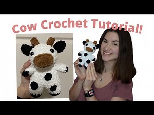 Crochet Cow Tutorial! How To Crochet A Cow Plushie! Cow Amigurumi Tutorial