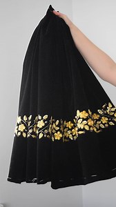 98K views · 2.9K reactions | The embroidery on the skirt is completed! I can't believe I've finally finished it 﫣 Now this is going to be sewn into a skirt 殺瑱 ( not by me ) It's so different from what I normally stitch, and I have learn so much! Next, the top. Would you like to see how I modify the original design to fit the collar and the edges? #goldwork #goldworkembroidery #costume #tradition | Alexandrina Dordea | Facebook