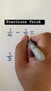 63K views · 283 reactions | How to subtract fractions | fraction subtraction Tricks | Fraction #fraction #fractions #fractiontrick #shorts | Math Tricks | Facebook