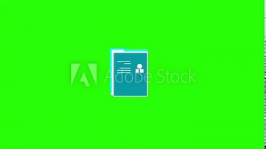 NID card icon animation. Smart Identity card icon animation concept User With Identity Profile icon.Id card icon for apps and web sites..
