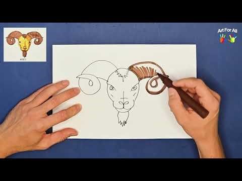 How to draw Aries Sun Sign