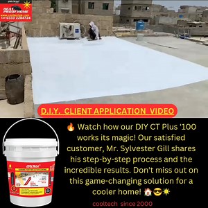 DIY client 👇🏻 Cooltech Coating isn’t just an expense—it’s a smart investment that pays off in countless ways. Enjoy enhanced comfort, lower electricity bills, reduced air conditioning needs, and most importantly, extended longevity for your roof, floor, and concrete. | Roof Heat Proofing - Cooltech - Since 2000