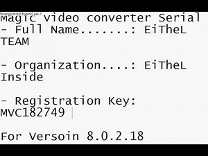 Magic Video Converter Serial