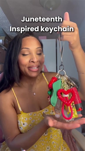 We have 3 Juneteenth inspired keychains to pick from. I love how this custom Freedom set turned out ✨ Should I post more detailed videos of custom sets ? #keychain #smallownedbusiness #customkeychain #juneteenth #safetykeychain #selfdefensekeychain #womensafety