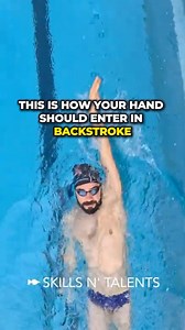 15K views · 485 reactions | This is how your hand should enter in backstroke: pinky first! ‍♂️ Focus on the detail and improve your technique! ✨ #backstroketechnique #swimming #swimtips | Skills N Talents | Facebook