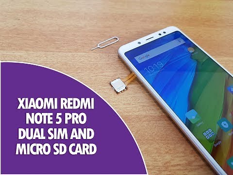 Xiaomi Redmi Note 5 Pro- How to Insert Dual SIM Card and SD Card (Hybrid Slot)