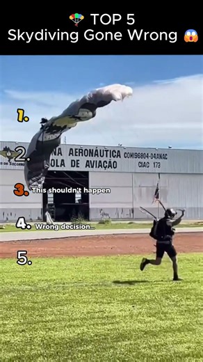 🪂 TOP 5 Skydiving Gone Wrong 😱