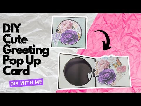 DIY cute greeting pop up card | by crazycraftzXYZ
