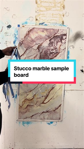 Behind the scenes of making stucco marble sample board. #venetianplaster #stuccomarble #stucco #fauxmarble #polishedplaster