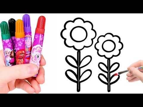 Easy Flower Drawing For Kids Easy Step-By-Step