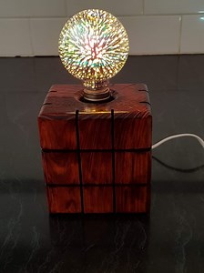 How to Make a Simple Wooden Block Lamp - Unique Creations By Anita