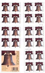 Liberty Bell Forever Stamps Booklet of 20