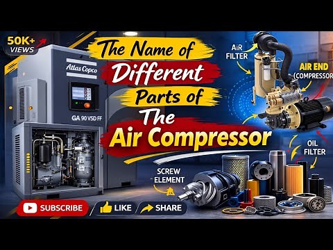 The Name of Different Parts of The Air Compressor.