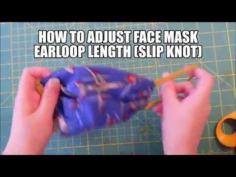 How to adjust face mask earloop straps (Slipknot)