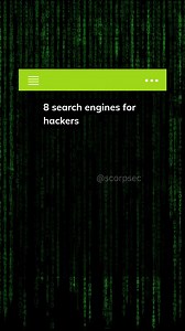 3.4K views · 39 reactions | 8 search engines for hackers  | ScorpSec | Facebook