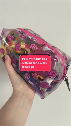 Pack my fidget toy bag with me for a week away! #packwithme #fidgettoys #stimtoys #stimming #sensoryneeds #sensorytoys some of these fidgets were kindly gifted, but not for this video!!