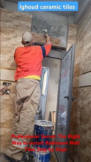 Professional Secret: The Right Way to Install Bathroom Wall Tiles Step by Step! #tiles #diy #ceramic