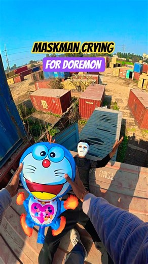 Maskman Crying For Doremon 🤯💦#parkour#spiderman#water#jump#support#viral#jodhpur#india #pov#funny