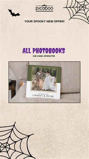 No tricks — just treats! Get 55% OFF all photobooks this week only. Classic or Seamless Layflat, your memories never looked so good. Use code SPOOKY55 at checkout. | Picaboo Photobooks