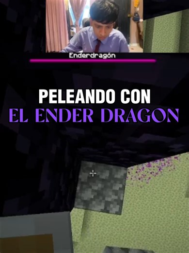 Peleando con el ENDER DRAGON por primera vez #minecraft #kick