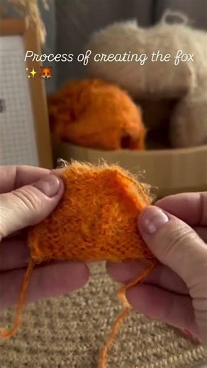 Making tiny ears for a knitted fox 🦊 | Shorts