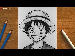 How to Draw Monkey D. Luffy (One Piece) - Step-by-Step Drawing Tutorial