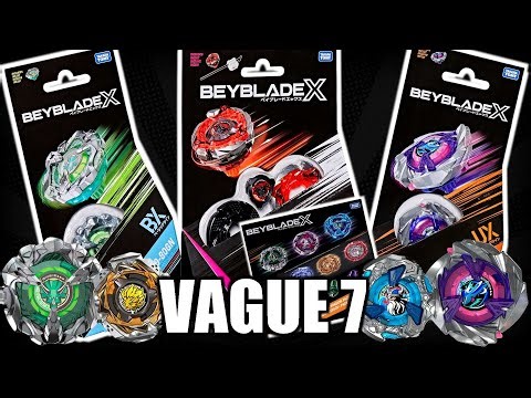 BEYBLADE X LA VAGUE 7 HASBRO ! Ridge Triceratops, Scale Shark, Fang Leon !