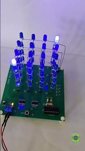 CUBO LED 4X4X4 CON PIC16F1827 Y 74HC595 - TEST