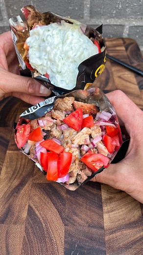 Josh Elkin | Gyro in a bag with Tzatziki sauce. INGREDIENTS 3 pound boneless pork shoulder thinly sliced 2 tbsp of each of the following garlic... | Instagram