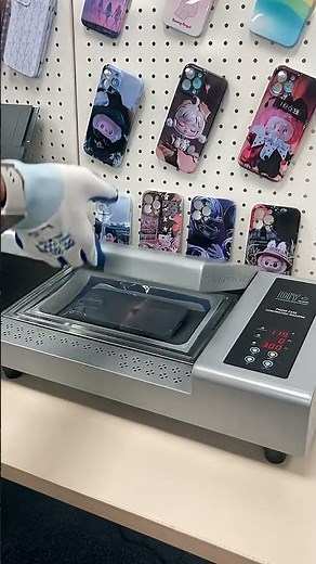 From print to perfect—custom phone case machine in action!