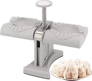 pelreame dumpling maker,empanadas press,dumpling press,empanada maker mold set,dumpling double machine, maker, Make Dumplings Empanadas Quickly, greyish white