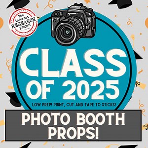 Class of 2025 Photo Booth Props for Graduation