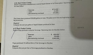 Basic Product Costing6-26. Enviro Corporation manufactures a ... | Filo