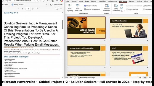 Microsoft PowerPoint 2021 Chapter 1 Guided Project 1-2 - Full answer in 2025 Step-by-step