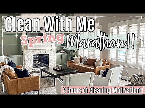 SPRING CLEAN WITH ME MARATHON 2022 :: 3 Hours of Insane Speed Cleaning Motivation + Homemaking