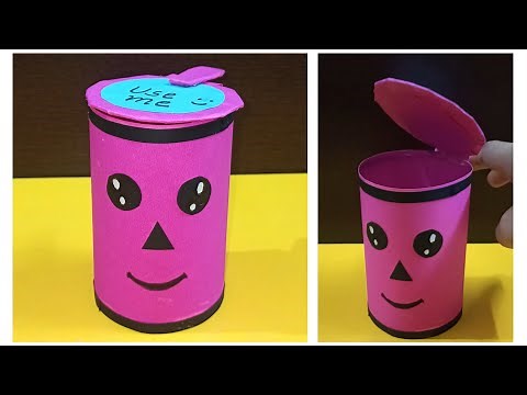 How to make Trash bin from plastic bottle | Diy Trash Bin | Mini dustbin for table